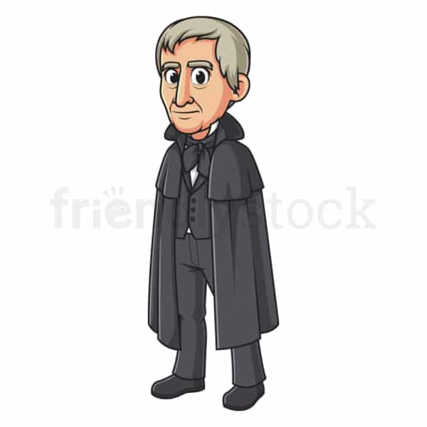 Cartoon Millard Fillmore Vector Illustration Clip Art Graphic ...