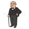 Cartoon Winston Churchill Vector Clip Art Illustration - FriendlyStock