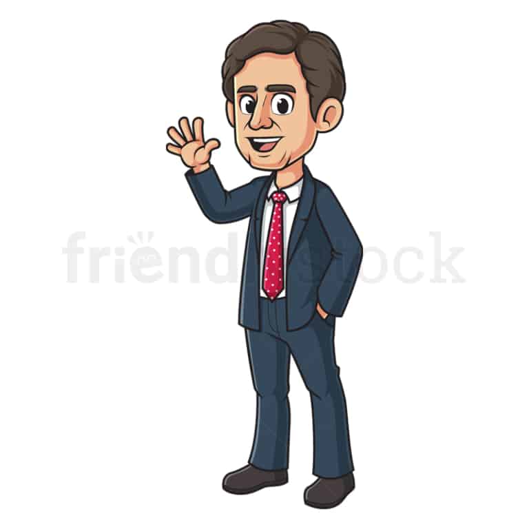 Cartoon Justin Trudeau Vector Clip Art Illustration - FriendlyStock