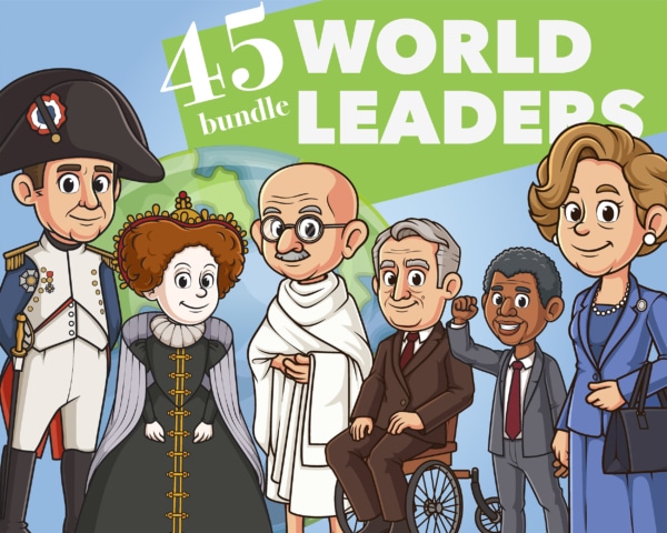 Cartoon World Leaders Clipart Graphics Bundle - FriendlyStock