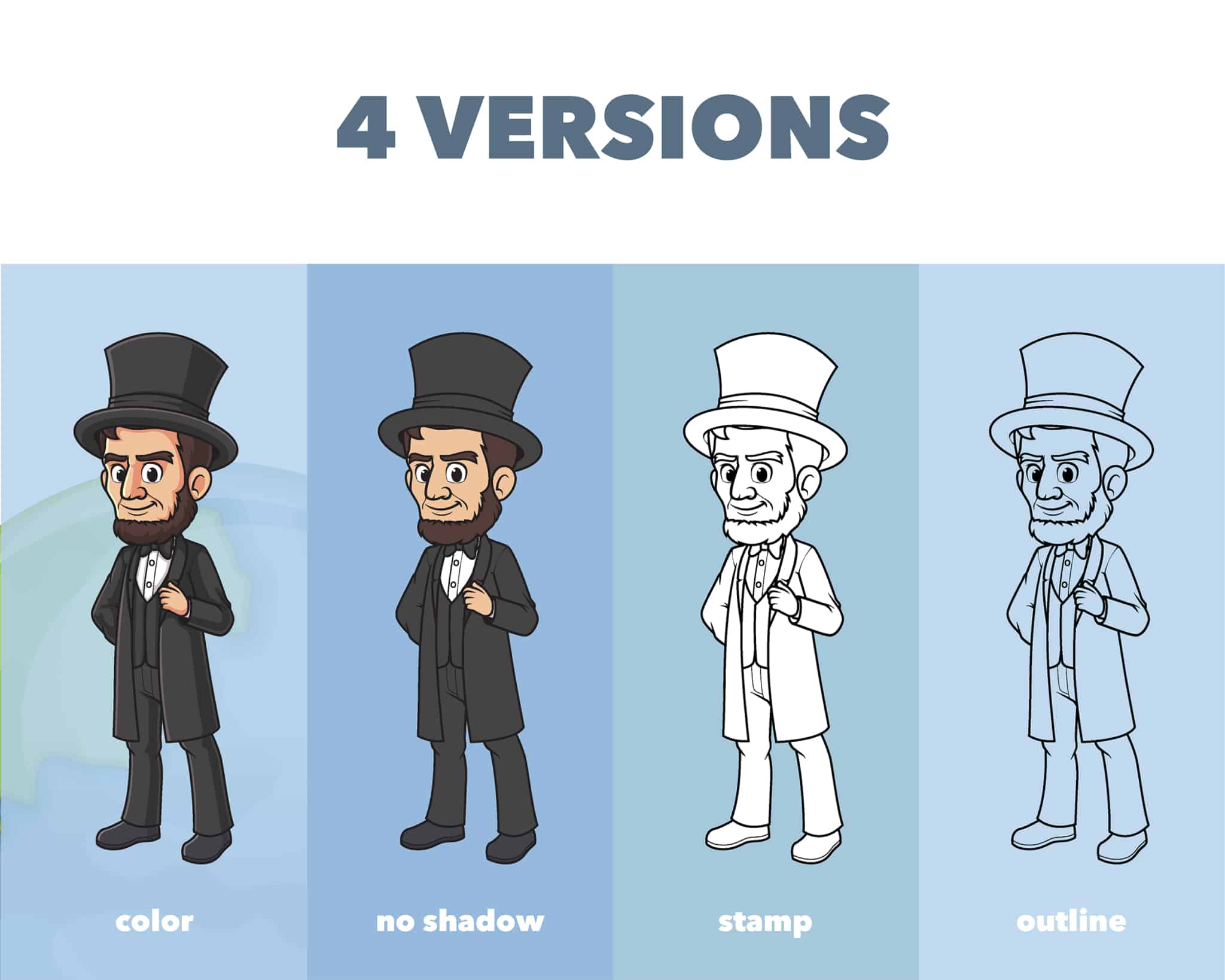 Cartoon US Presidents Clipart Vector Graphics Bundle - FriendlyStock