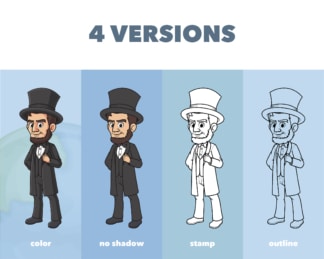 Cartoon Us Presidents Clipart Vector Graphics Bundle Friendlystock