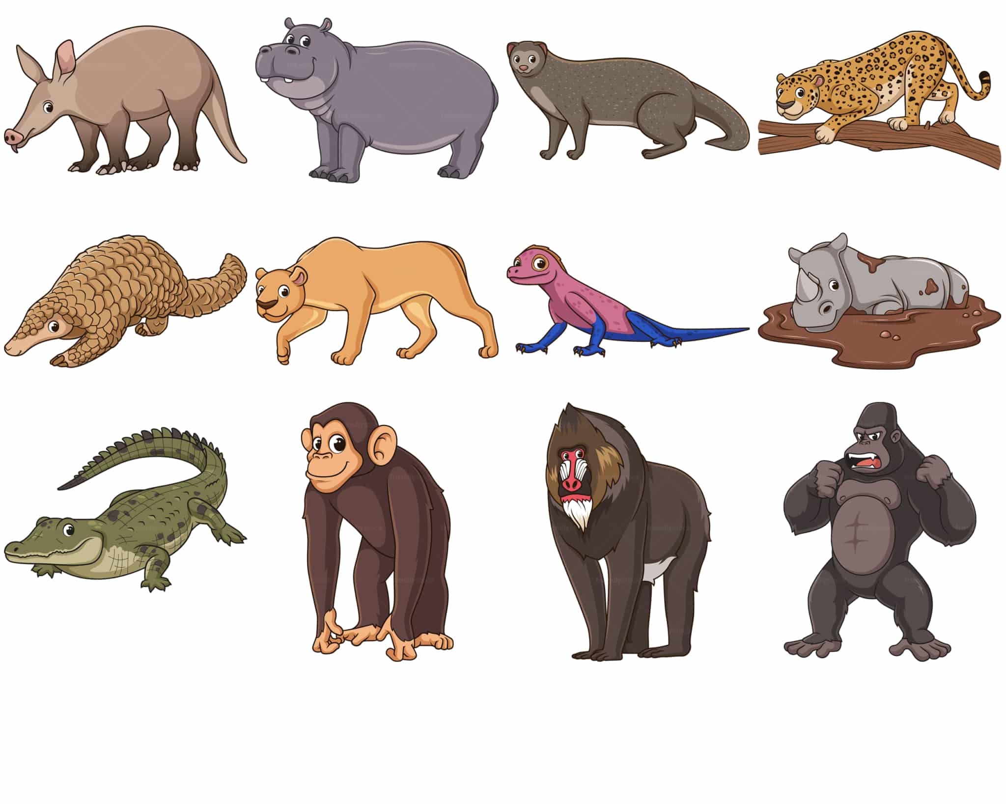 51 Safari Animals Vector Clip Art Bundle - FriendlyStock