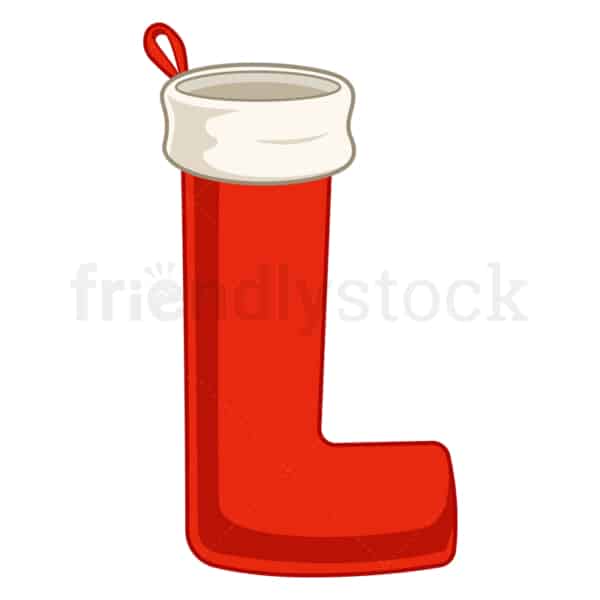 Cartoon Christmas Capital Letter L Vector Clipart - FriendlyStock