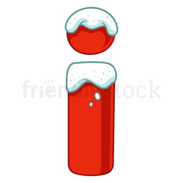 Cartoon Christmas Spanish Exclamation Mark Vector Clip Art - FriendlyStock